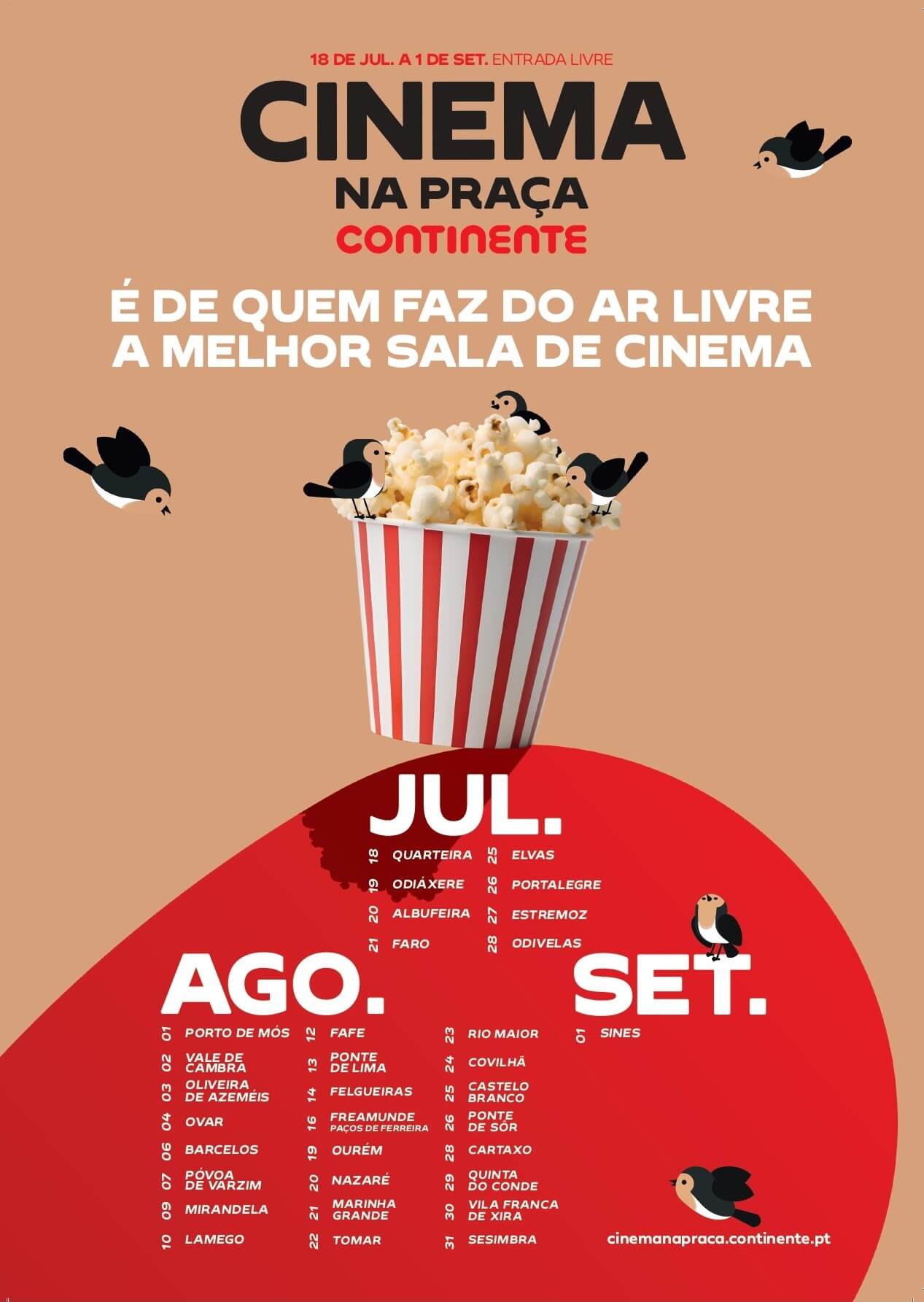 CINEMA NA PRAÇA CONTINENTE REGRESSA ESTE VERÃO E VAI PERCORRER TODO O ...